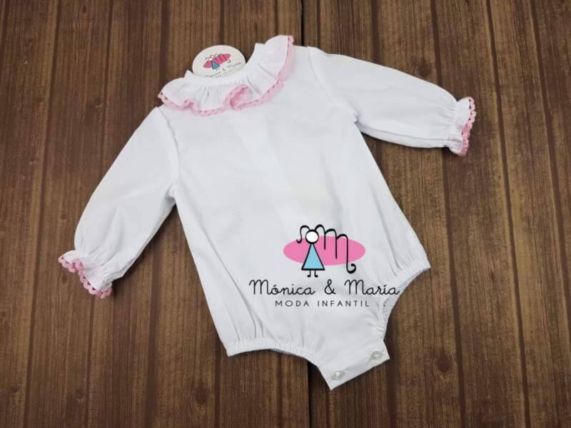 BODY POPELIN ROSA - COMPRA AHORA en Mónica y María Moda Infantil
